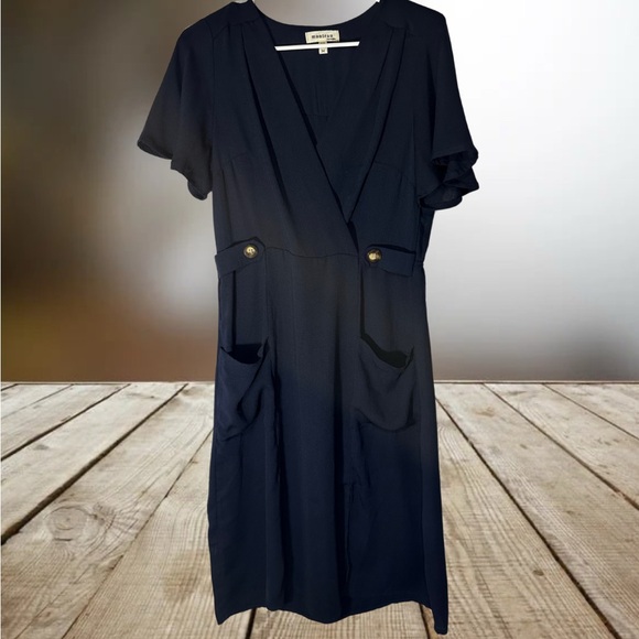 Monteau | Dresses | Monteau Navy Blue Dress | Poshmark